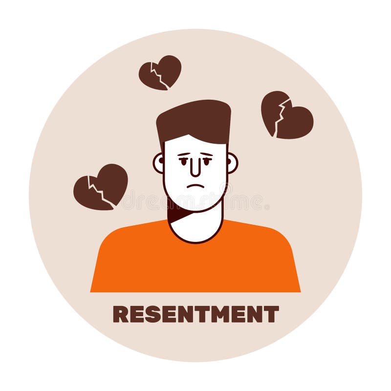 Icon of a Person with an Emotion of Unhappy Love. Stock Vector ...