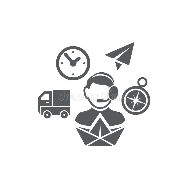 Icon of the Person of the Operator, and Around it Symbols of Different ...