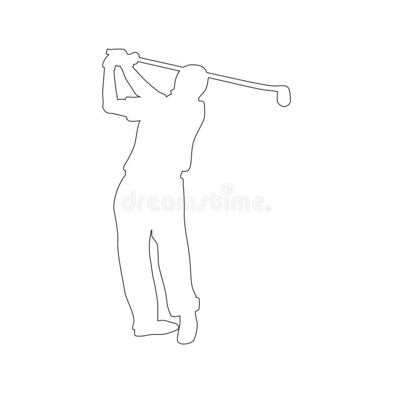Icon of Person Playing Golf Vector Illustration Design Stock ...