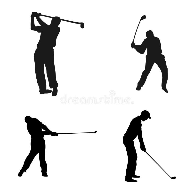 Icon of Person Playing Golf Vector Illustration Design Stock ...