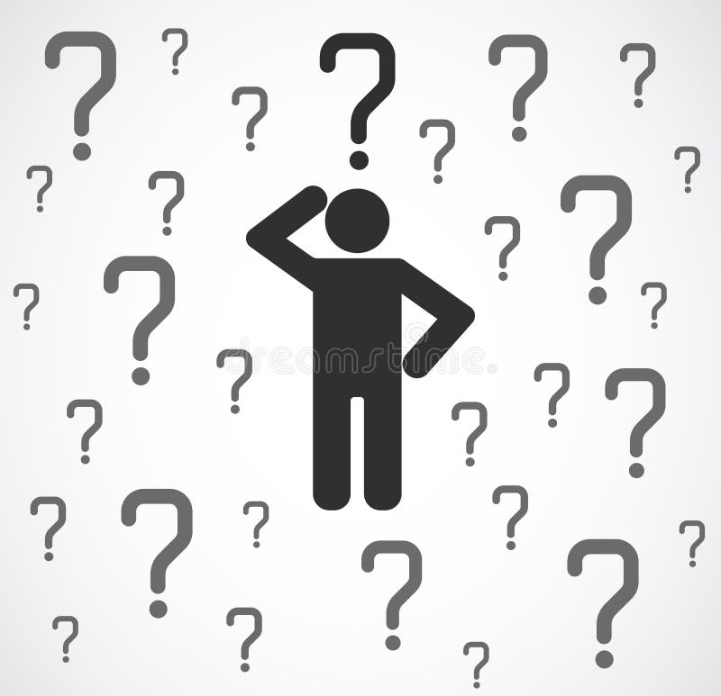 Icon Person with Question Mark Stock Vector - Illustration of ...