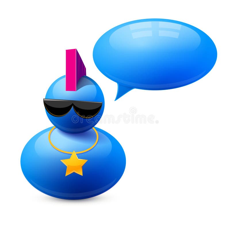 Icon of Person with Speech Bubble Stock Vector - Illustration of people ...