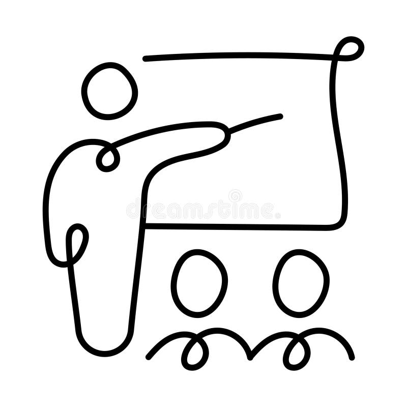 The Icon of a Person Teaching on a Board Signifies the Act of Knowledge ...