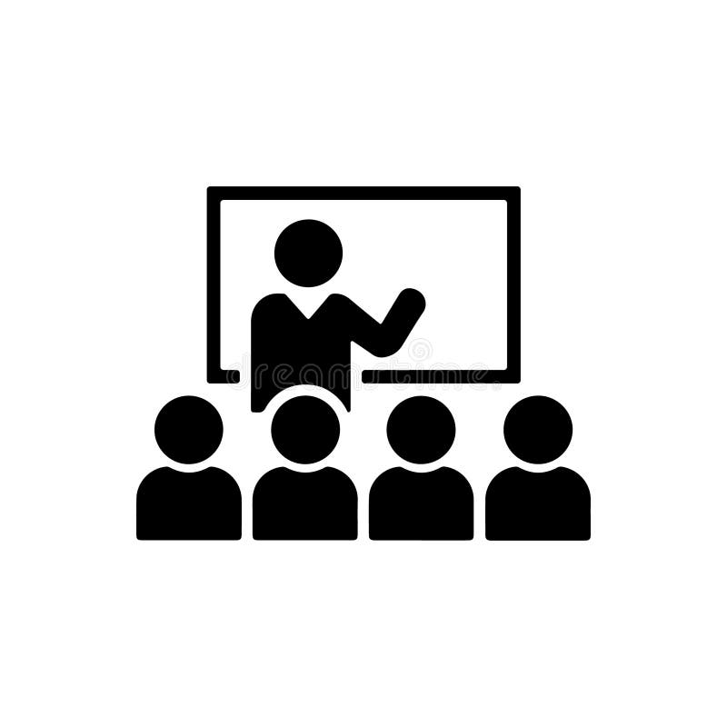 Icon of a Person Training Seminar Illustration Stock Vector ...