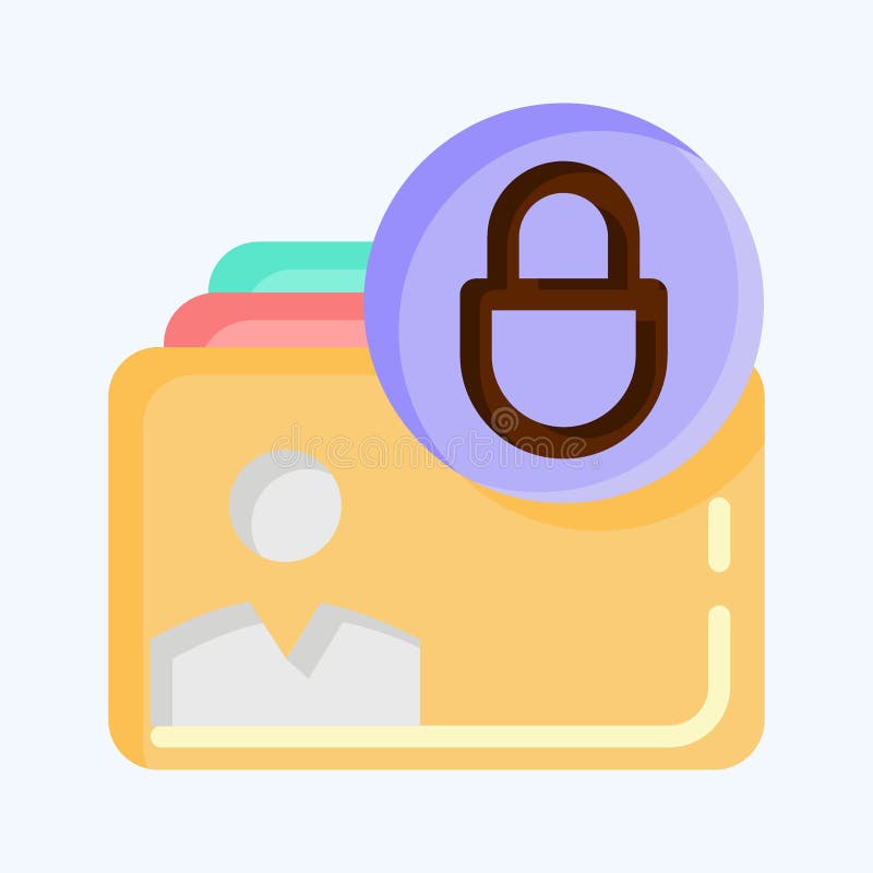 Icon Personal Data Protection. Suitable for Education Symbol. Flat ...