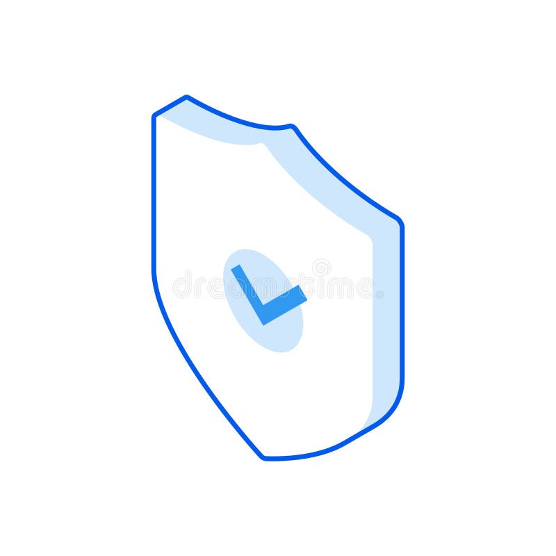 Icon of Personal Data Protection White Shield Stock Vector ...