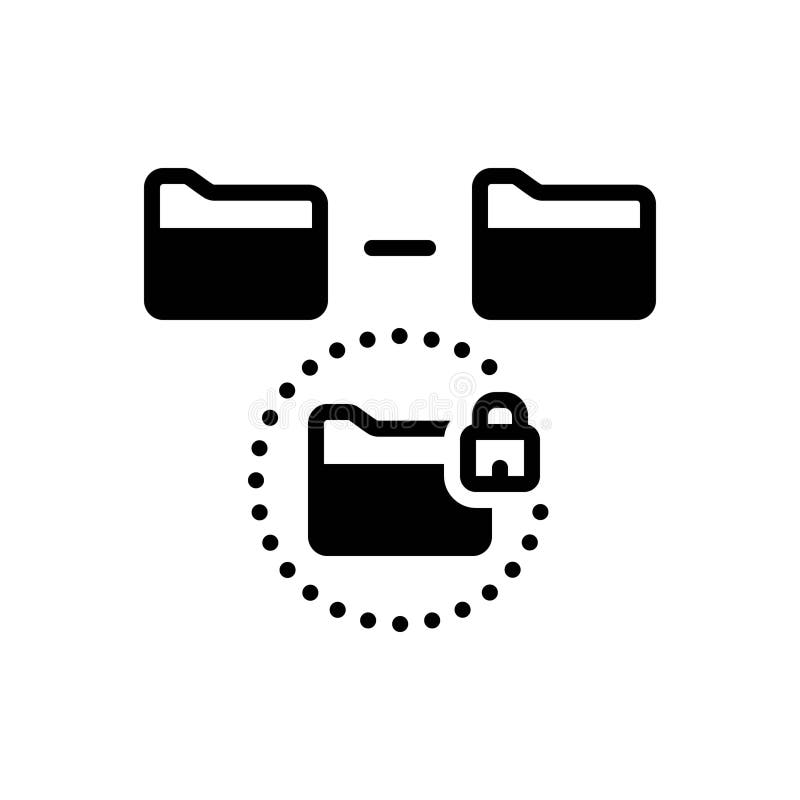 Black Solid Icon for Personal, Secret and Safe Stock Vector ...