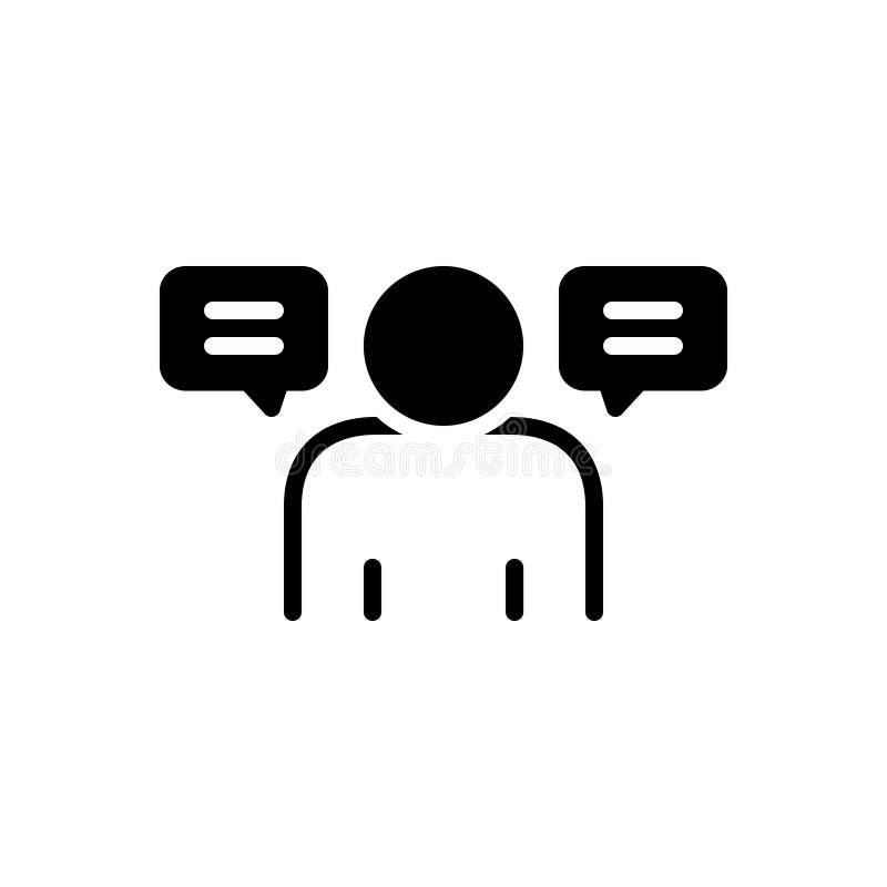 Black Solid Icon for Personally, Privately and Individually Stock ...