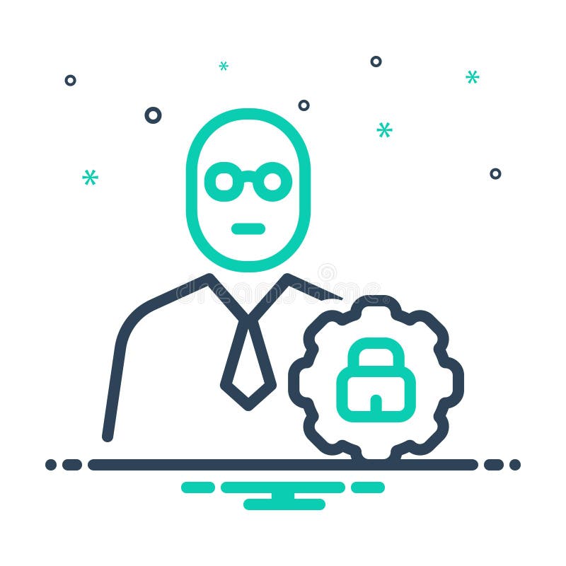 Mix Icon for Personally, Privately and Directly Stock Illustration ...