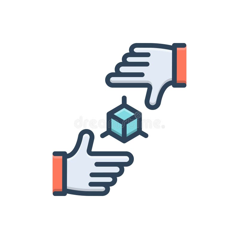 Color Illustration Icon for Perspective, Prospect and Hand Stock Vector ...