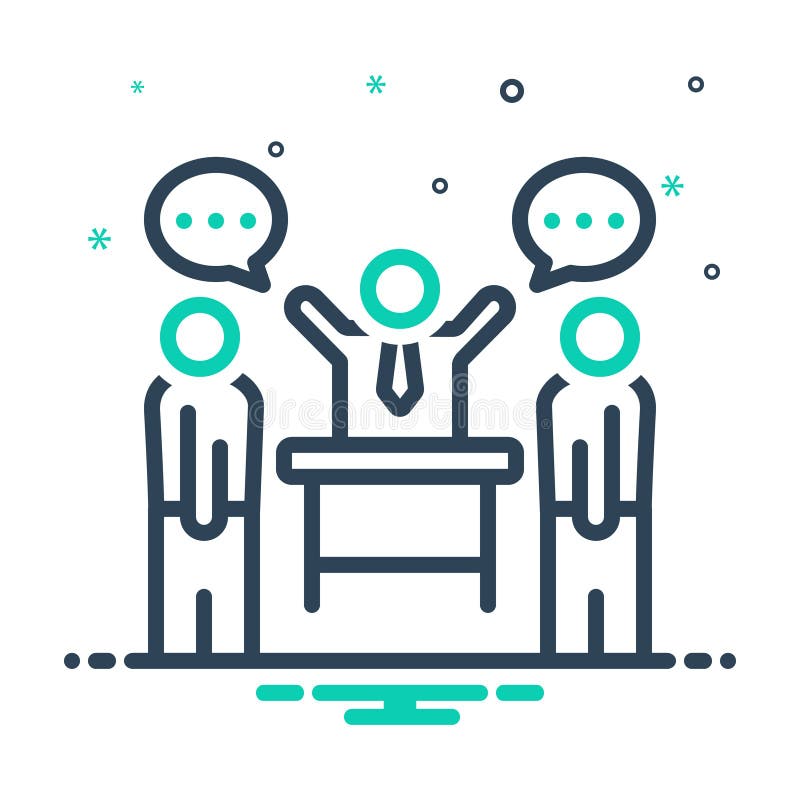 Mix Icon for Persuade, Coax and Agree Stock Vector - Illustration of ...