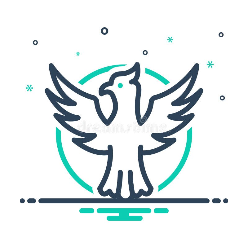 Mix Icon for Phoenix, Marvel and Bird Stock Vector - Illustration of ...