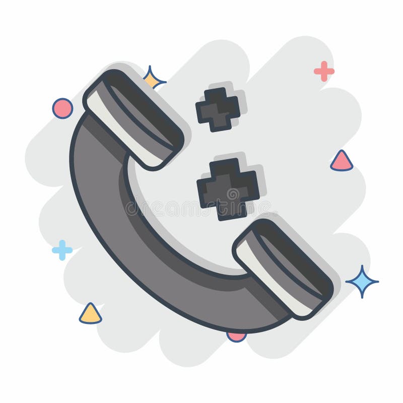 Icon Phone Call. Related To Ring Symbol. Comic Style. Simple Design ...