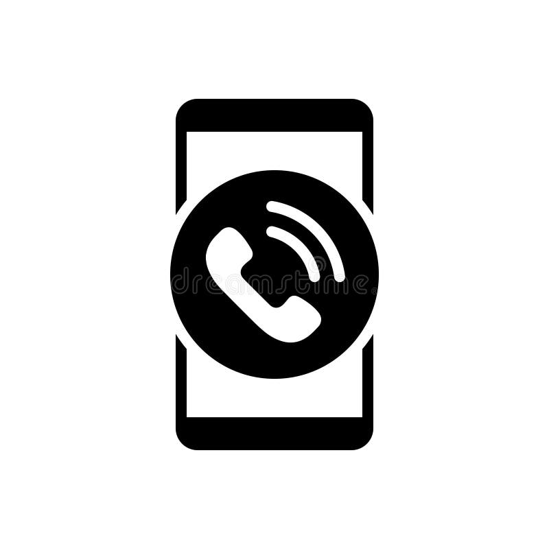 Black Cell Phone Icon Stock Illustrations – 45,193 Black Cell Phone ...