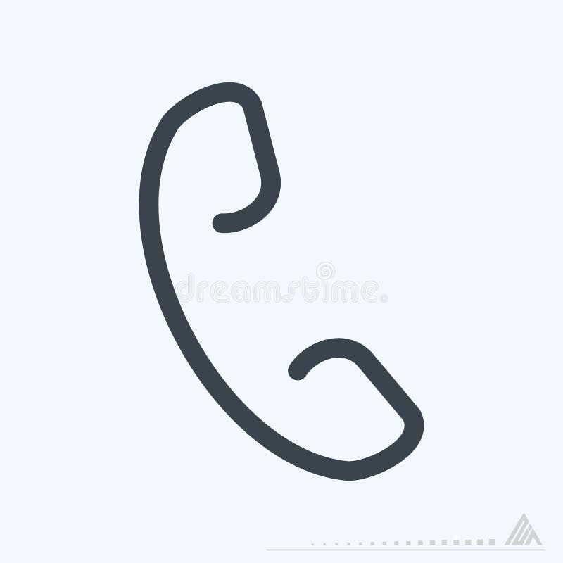 Icon Phone Classic - Line Cut Style Stock Vector - Illustration of ...