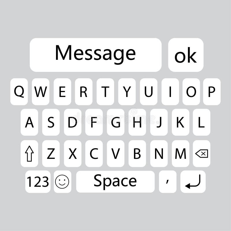Icon with Phone Keyboard. Modern Technology Device Screen. Smartphone ...