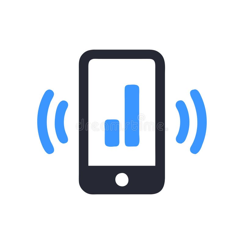 Icon for Phones with Signal Bars Stock Vector - Illustration of ...