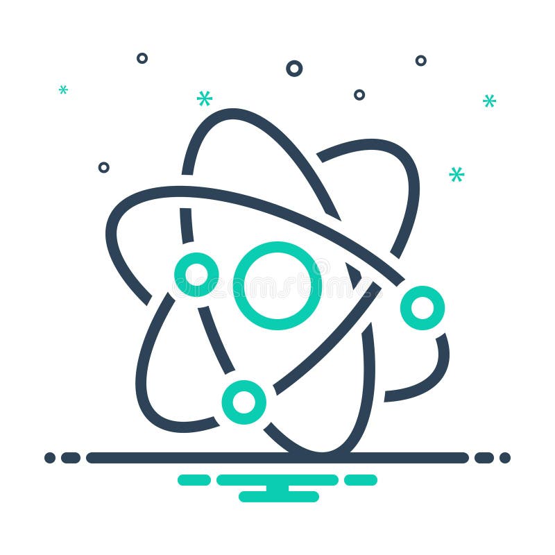 Mix Icon for Phys, Physics and Molecular Stock Illustration ...