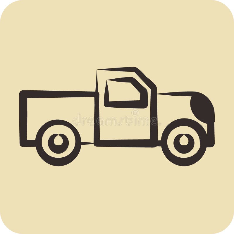 Icon Pick Up. Suitable for Automotive Symbol. Line Style. Simple Design ...