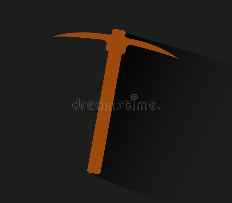 Icon pickaxe illustrated stock illustration. Illustration of simple ...