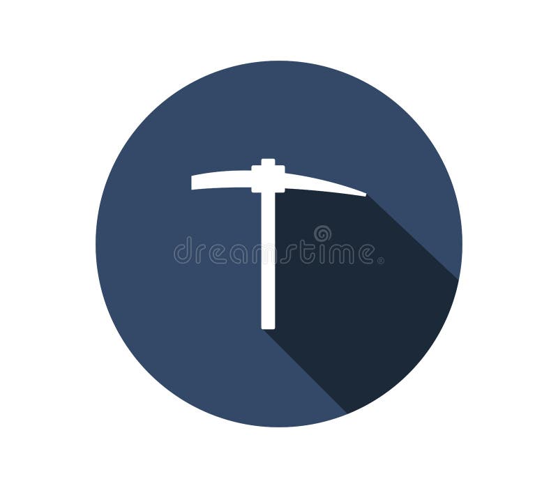 Icon pickaxe illustrated stock illustration. Illustration of simple ...
