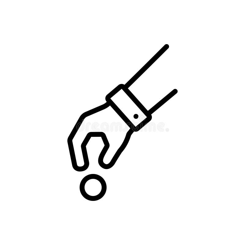 Black Line Icon for Picking, Collecting and Ball Stock Vector ...
