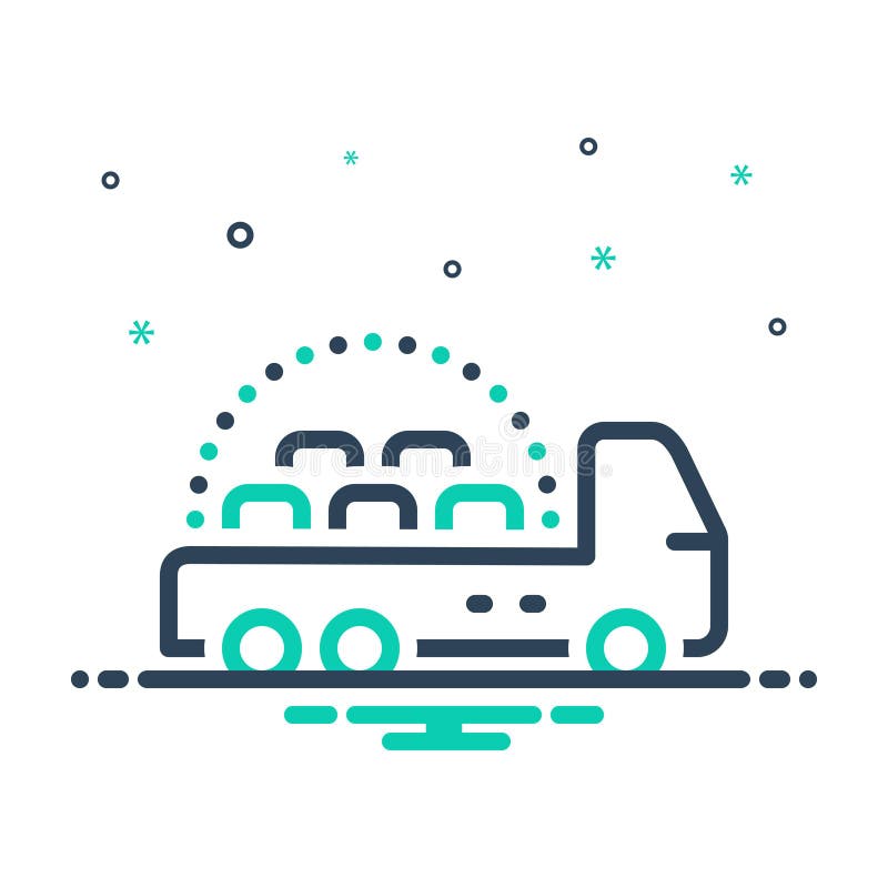 Mix Icon for Pickup, Cargo and Transport Stock Vector - Illustration of ...