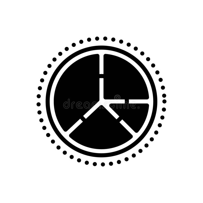 Black Solid Icon for Pie Chart, Business Chart and Economics Stock Illustration - Illustration ...