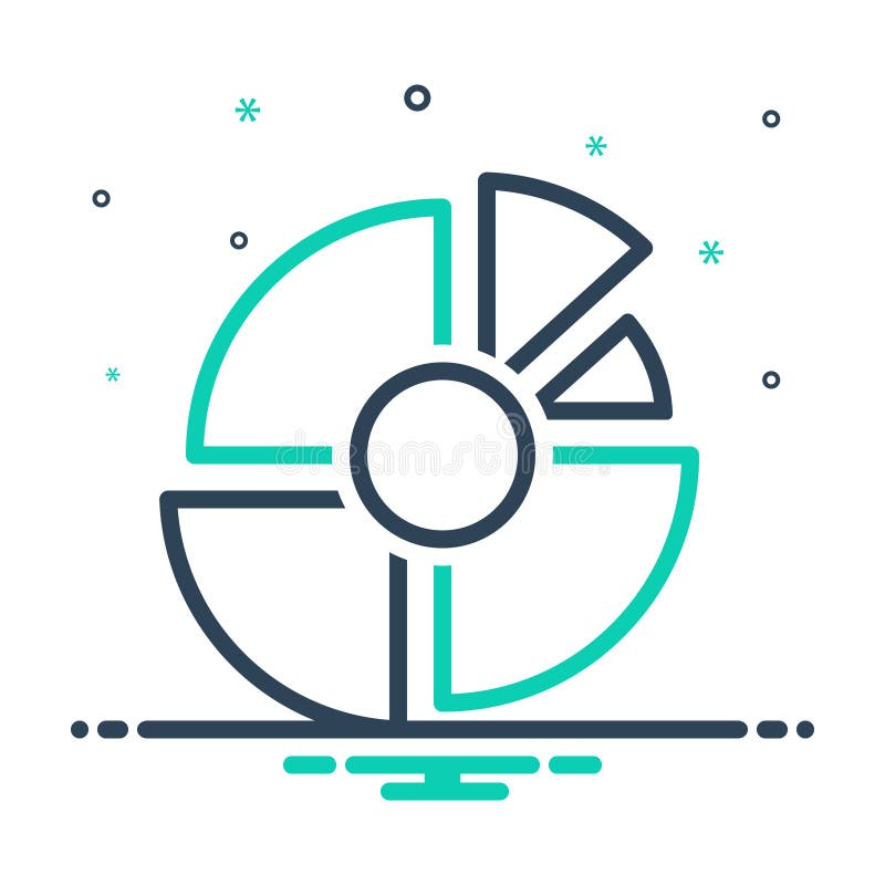 Mix Icon for Pie Chart, Graph and Design Stock Vector - Illustration of ...