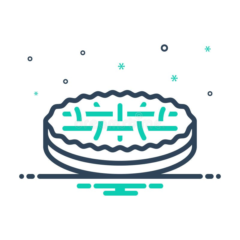 Mix Icon for Pie, Crust and Food Stock Vector - Illustration of galette ...