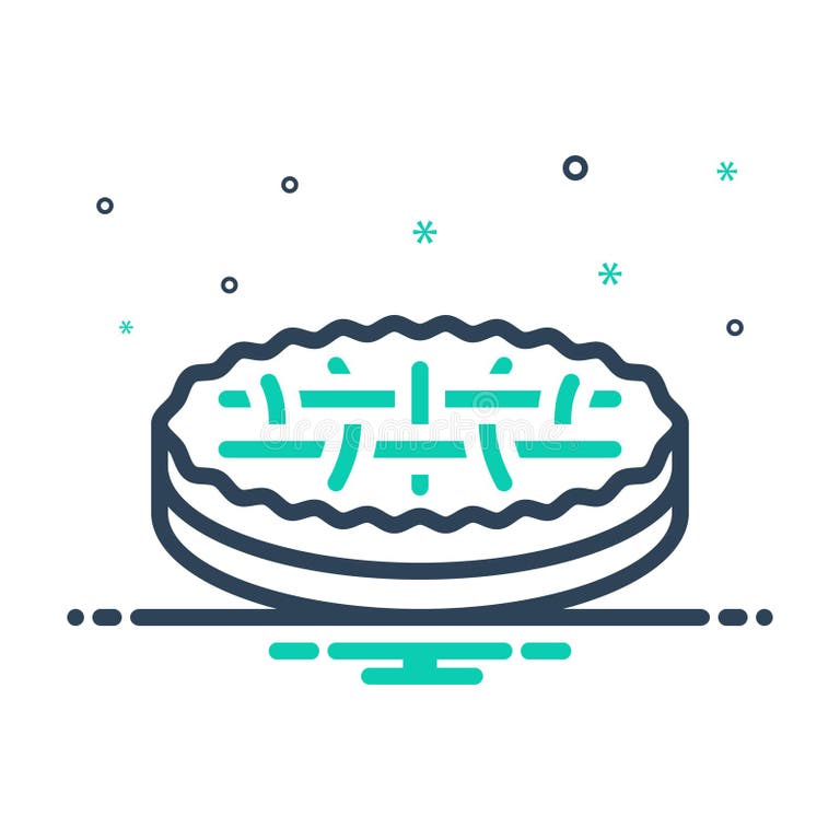 Mix Icon for Pie, Crust and Food Stock Vector - Illustration of galette ...