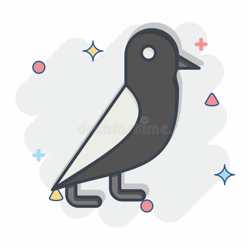 Icon Pigeon. Related To Magic Symbol. Comic Style. Simple Design ...