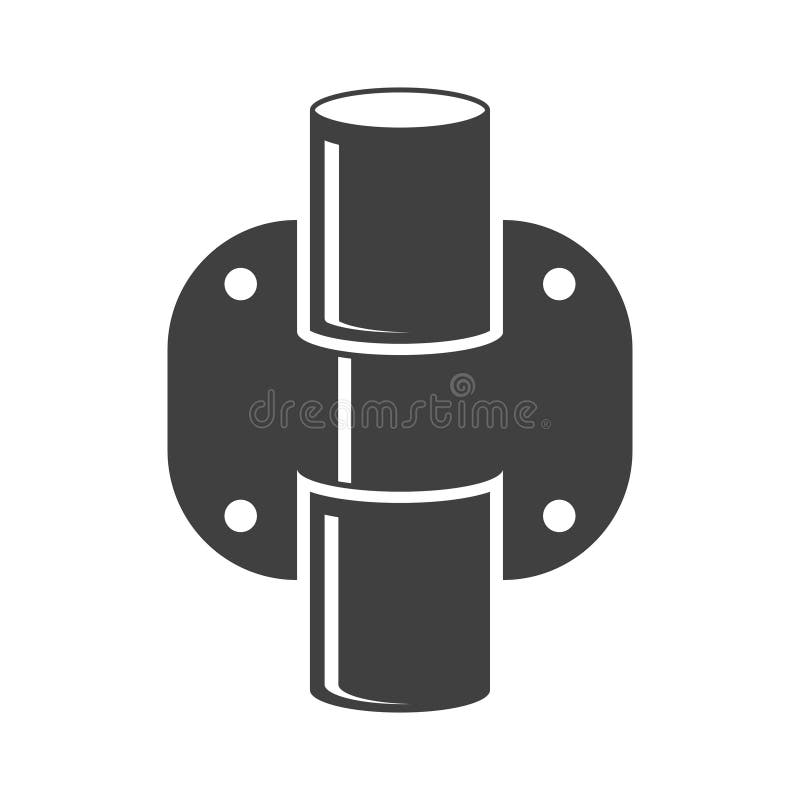 Icon of Pipe Fastening To Vertical and Horizontal Surfaces. Vector on ...