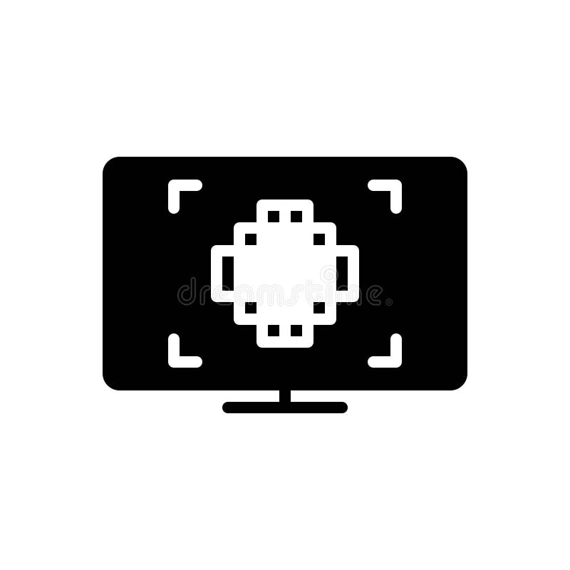 Black Solid Icon for Pixels, Pixel and Caution Stock Vector ...