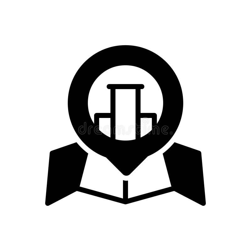 Black Solid Icon for Place, Location and Address Stock Vector ...