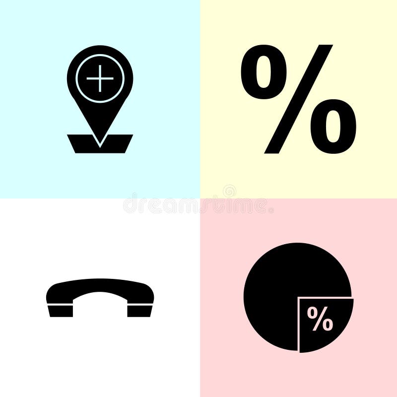 Icon Placeholder, Pie Chart, Phone, Percentage. Vector Stock Vector ...