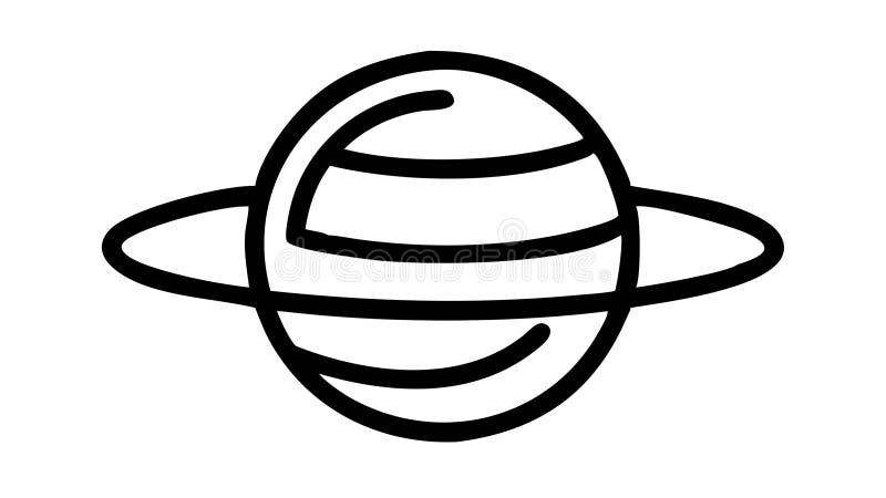 Planet with Ring Astronomy Space Icon , Vector Design Generative AI ...