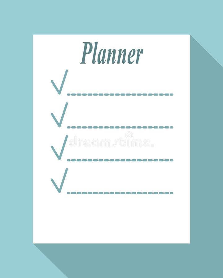 Planner sheet vector stock illustration. Illustration of list - 170411211