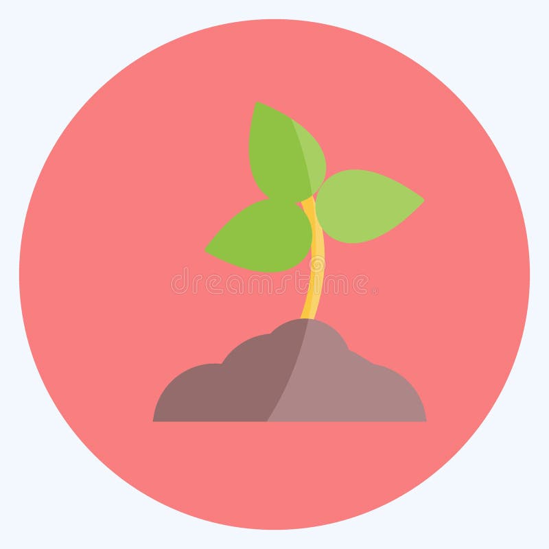 Icon Planting. Suitable for Garden Symbol. Flat Style. Simple Design ...