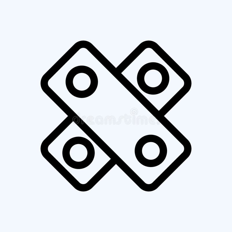 Icon Plaster. Suitable for Education Symbol. Line Style. Simple Design ...