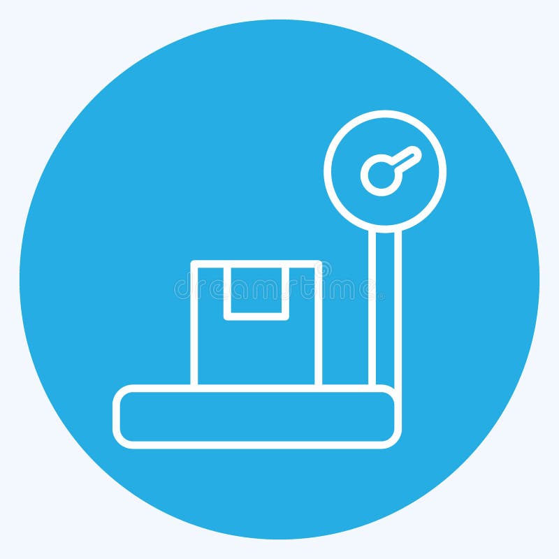 Icon Platform Scale. Suitable for Education Symbol. Blue Eyes Style ...