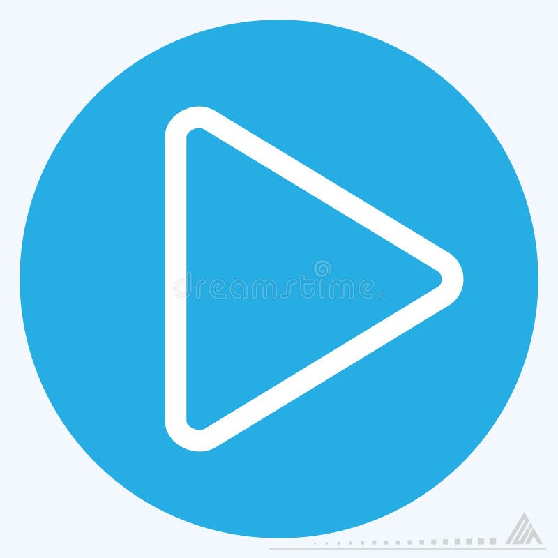 Icon Play - Blue Eyes Style Stock Vector - Illustration of modern, push ...