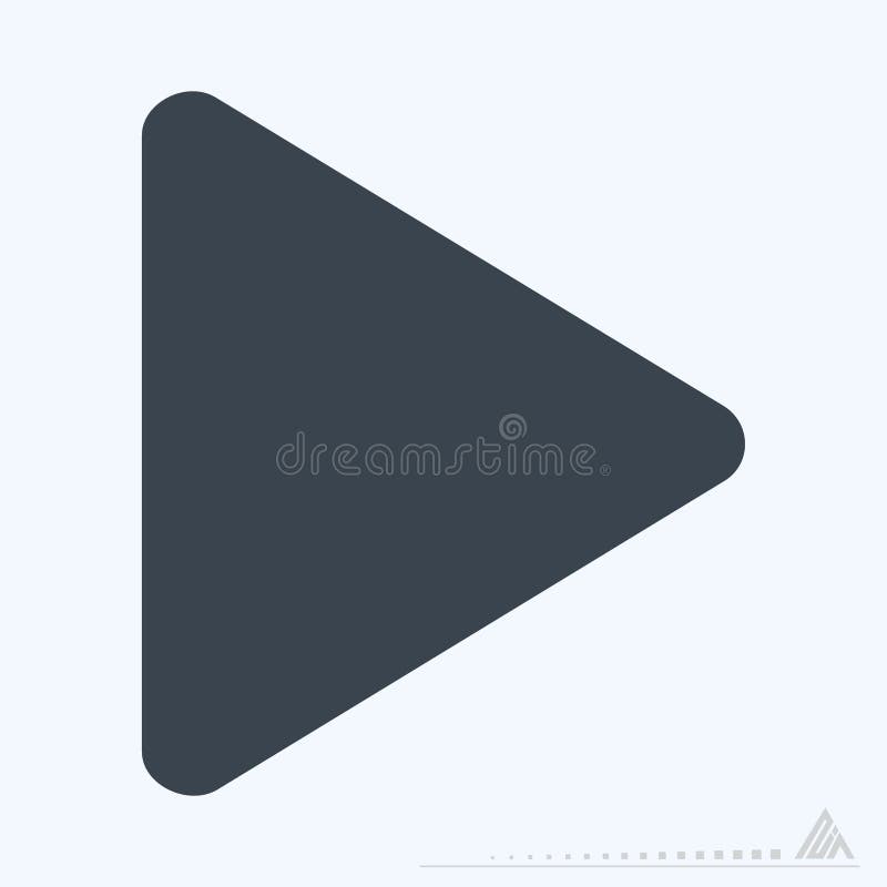 Icon Play - Glyph Style stock vector. Illustration of movie - 233206929