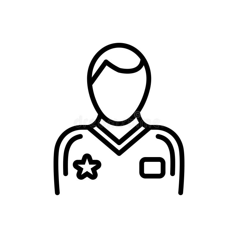 Black Line Icon for Player, Sportsman and Champions Stock Vector ...