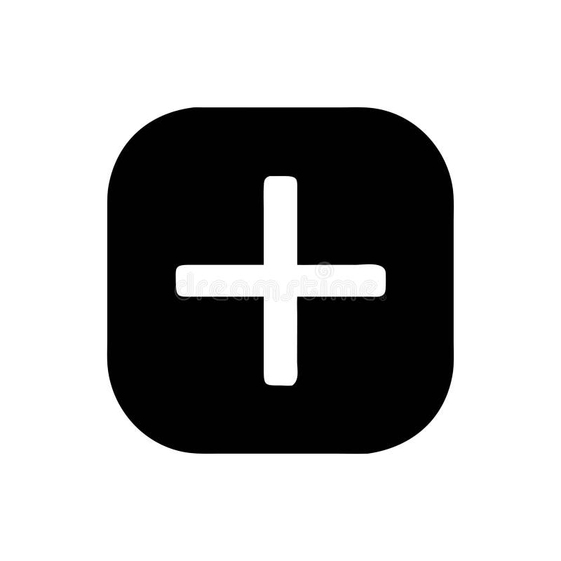 Icon of Plus Sign for Benefits and Success Stock Photo - Illustration ...
