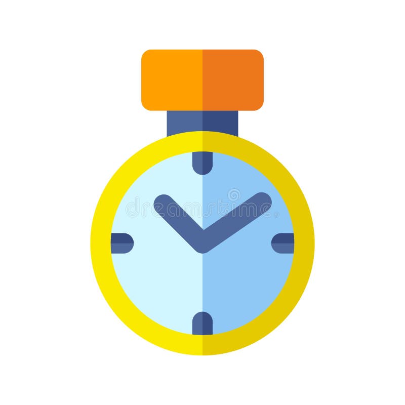 Icon Pocket Watch in Flat Style. Vector Illustration and Editable ... Icon Pocket Watch in Flat Style. Vector Illustration and Editable ...