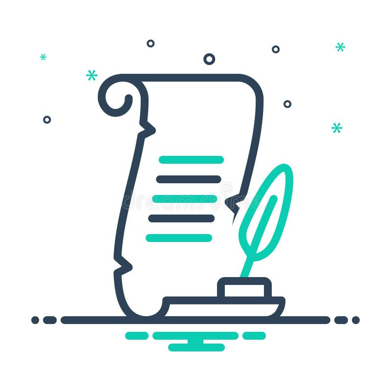 Mix Icon for Poems, Poetry and Verse Stock Vector - Illustration of ...