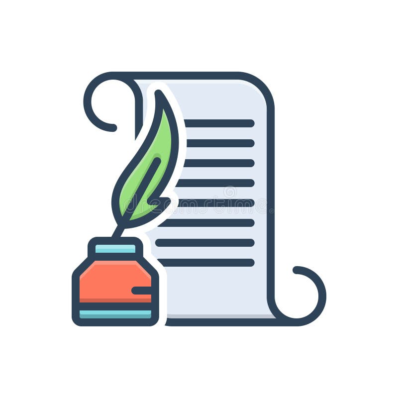 Color Illustration Icon for Poet, Verse and Poetry Stock Vector ...