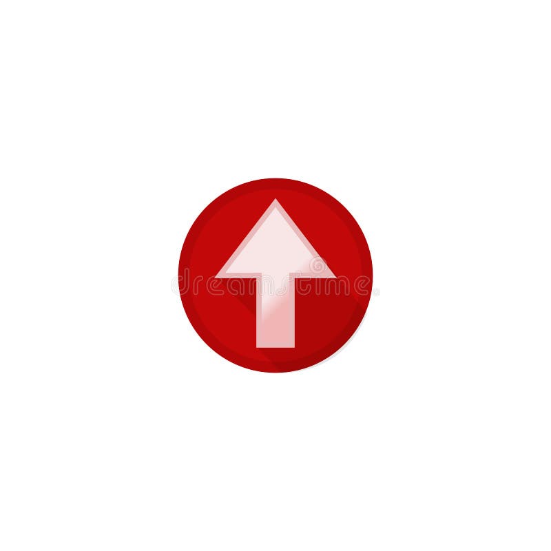 Icon Red Arrow Direction on a White Background Stock Vector ...