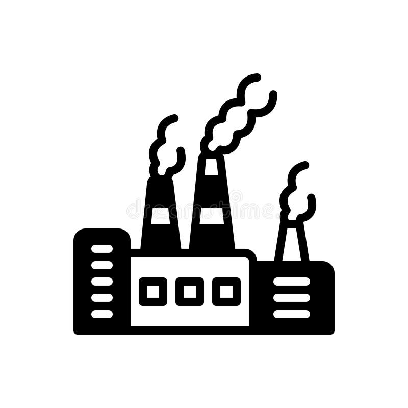 Black Solid Icon for Pollutants, Pollutant and Polluted Stock Vector ...